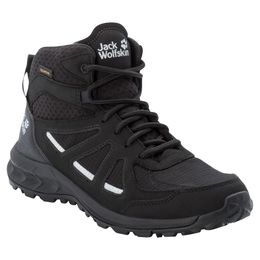 Jack Wolfskin Damen Wanderschuh "WOODLAND 2 TEXAPORE MID W", Gr. 43, schwarz, Synthetik, Textil, Schuhe, wasserdicht, Trekkingschuh