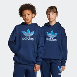 M&auml;dchen Kapuzensweatshirt "TREFOIL KIDS HOODIE", blau, Gr. 176, adidas originals, Obermaterial: 70% Baumwolle, 30% Polyester, Sweatshirts