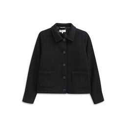 Bugatti Damen Hemdjacke "Boucl&eacute;", schwarz, Gr. 46, unifarben, 40% Polyacryl, 35% Polyester, 20% Baumwolle, 3% Polyamid, 2% sonstige Fasern, Jacken,
