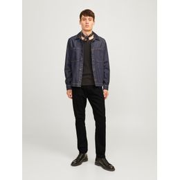 Jack & Jones JACK & JONES Herren Tapered-fit-Jeans "JJIMIKE JJORIGINAL CJ SN", schwarz, Gr. 32, Abriebeffekte, clean, Denim/Jeans, Obermaterial: 99% Baumwolle, 1%