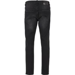 2Y Premium Herren Bequeme Jeans "2Y Premium 2Y HECTOR DESTROYED SLIM FIT JEANS", schwarz, Gr. 31, unifarben, 98% Baumwolle, 2% Elasthan, Jeans