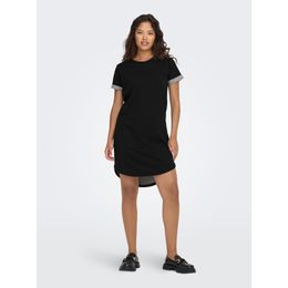 Jacqueline de Yong JDY Damen Jerseykleid "JDYIVY S/S DRESS JRS NOOS", schwarz, Gr. M, unifarben, Jersey, Obermaterial: 62% Baumwolle, 38% Polyester, Kleider, Sommerkleid