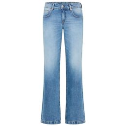 Herrlicher Damen Straight-Jeans "Edna Denim", blau, Gr. 34, Denim/Jeans, Obermaterial: 99% Baumwolle, 1% Elasthan, Jeans, unten leicht ausgestellt,