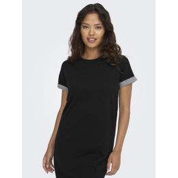 Jacqueline de Yong JDY Damen Jerseykleid "JDYIVY S/S DRESS JRS NOOS", schwarz, Gr. XS, unifarben, Jersey, Obermaterial: 62% Baumwolle, 38% Polyester, Kleider,