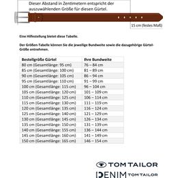 Tom Tailor Damen Lederg&uuml;rtel "TTLAUREL", schwarz, Gr. 75, unifarben, B&uuml;ffelleder, G&uuml;rtel, 4 cm breiter Dameng&uuml;rtel, Must-Have zu Denim-Look