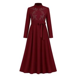 Modamihram Kleid Damen Gr&ouml;&szlig;e 40 bordeaux Winterkleid