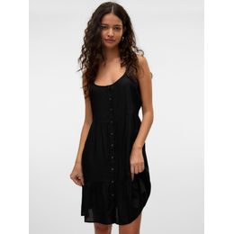 V&eacute;ro Moda VERO MODA Damen Tr&auml;gerkleid "VMBUMPY SHORT SINGLET DRESS WVN GA NOOS", schwarz, Gr. XS, unifarben, Web, Obermaterial: 100% Viskose, Kleider,