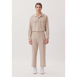 Herren Businesshemd "Studio", beige, Gr. M, STUDIO SEIDENSTICKER, unifarben, 100% Baumwolle, Hemden, Regular 1/1 Reverskragen Uni