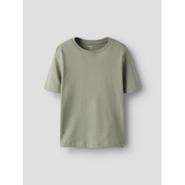 name it Jungen T-Shirt "NKMVOBBO SS NREG TOP NOOS"shadow, Gr. 116, unifarben, Jersey, Obermaterial: 100% Baumwolle, Shirts, loose fit mit leicht