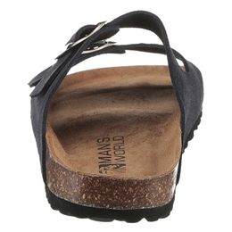 MAN'S WORLD MAN'S WORLD Herren Pantolette, Gr. 43, blau, Veloursleder, Schuhe, Schlappen, Sommerschuh, Hausschuh mit vorgeformtem Fu&szlig;bett