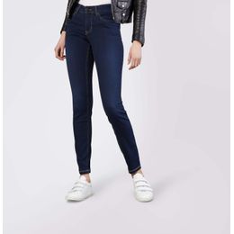 MAC Damen Skinny-fit-Jeans "Dream Skinny", blau, Gr. 42, Jeans, Obermaterial: 65% Baumwolle, 31% Polyester, 4% Elasthan, Jeans, in hochelastische