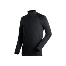 Maier Sports Herren Funktionsshirt "Roger", schwarz, Gr. 50, 100% Polyester, Shirts, funktionaler Herren Midlayer f&uuml;r Outdoor Touren und Ausfl&uuml;ge