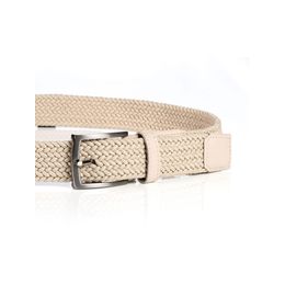 Tom Tailor Herren Flechtg&uuml;rtel "TTJAMIE", beige, Gr. 100, Materialmix, G&uuml;rtel, 3,5 cm breiter Flechtg&uuml;rtel, Casual Look, bis Gr. 120