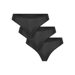 Urban Classics Damen Panty "Urban Classics Ladies Bonded Brazilian 3-Pack", Gr. Lschwarz, 90% Nylon, 10% Elasthan, unifarben, Unterhosen