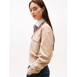 Tommy Jeans Damen Blouson "TJW CORD COACH JACKET IM", beige, Gr. M, unifarben, Web, Obermaterial: 100% Polyester, Jacken