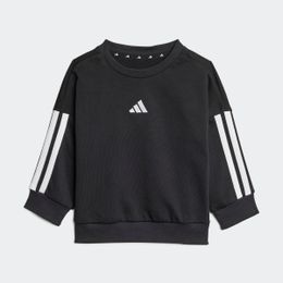 M&auml;dchen Trainingsanzug "ESSENTIALS KIDS", schwarz-wei&szlig;, Gr. 80, adidas Sportswear, Obermaterial: 70% Baumwolle, 30% Polyester, Sportanz&uuml;ge