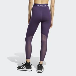 Damen Trainingstights "TF 3S 7/8 L", lila, Gr. S, adidas Performance, Obermaterial: 73% Polyester, 27% Elasthan, Hosen