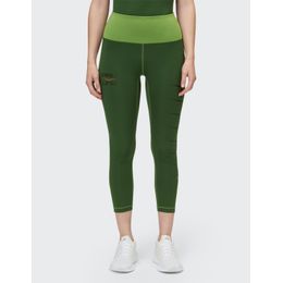 Venice Beach Damen 7/8-Leggings "7/8 LEGGINGS LEXINGTON", gr&uuml;n, Gr. L, Obermaterial: 83% Polyester, 17% Elasthan, Hosen, 7/8-L&auml;nge, f&uuml;r Laufen, aus