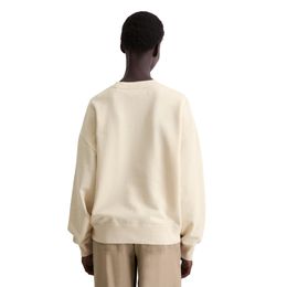 Marc O'Polo MARC O'POLO Damen Sweatshirt, beige, Gr. XS, Sweatware, Obermaterial: 100% Baumwolle, Sweatshirts, mit Logo-Stickerei