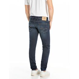 Replay Herren Slim-fit-Jeans "Anbass", blau, Gr. 34, Denim/Jeans, Obermaterial: 90% Baumwolle, 8% Polyester, 2% Elasthan, Jeans