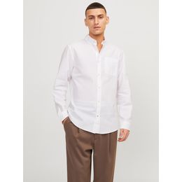 Jack & Jones JACK & JONES Herren Langarmhemd "JJEOXFORD SHIRT LS NOOS", wei&szlig;, Gr. XS, Web, Obermaterial: 100% Baumwolle, Hemden