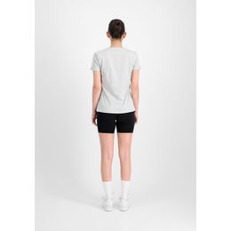 Damen T-Shirt "New Basic T-Shirt BL Glitter W", grau, Gr. M, Alpha Industries, Obermaterial: 100% Baumwolle, Shirts