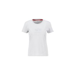 Damen T-Shirt "New Basic T-Shirt BL Glitter W", grau, Gr. XS, Alpha Industries, Obermaterial: 100% Baumwolle, Shirts