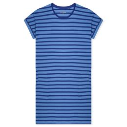 Schiesser Damen Nachthemd "Casual Essentials", Gr. 48, blau, Single Jersey, Obermaterial: 100% Baumwolle, Kleider, mit garngef&auml;rbten Streifen und