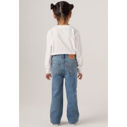 LEVI'S KIDS M&auml;dchen 5-Pocket-Jeans "LVG WIDE LEG JEANS", blau, Gr. 4, Denim/Jeans, Obermaterial: 69% Baumwolle, 30% Polyester, 1% Elasthan, Jeans,