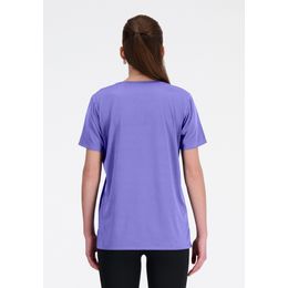 New Balance Damen Laufshirt "Sports Essentials T-Shirt Womens TOP-36327", lila, Gr. L, Web, Obermaterial: 100% Polyester, Shirts, mit eingefasster