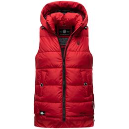 Marikoo Damen Steppweste "Zarinaa", rot, Gr. L, Obermaterial: 100% Polyester. Futter: 100% Polyester. Wattierung: 100% Polyester, Westen, mit vier