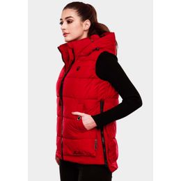 Marikoo Damen Steppweste "Zarinaa", rot, Gr. XL, Obermaterial: 100% Polyester. Futter: 100% Polyester. Wattierung: 100% Polyester, Westen, mit vier