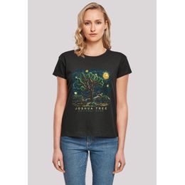 F4NT4STIC Damen T-Shirt "US National Parks Joshua Tree Oil On Canvas Style", schwarz, Gr. M, Obermaterial: 100% Baumwolle, Shirts, Premium Qualit&auml;t