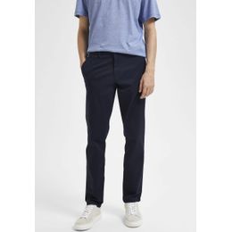 Selected Herren Chinos "SLH175-SLIM NEW MILES FLEX PANT NOOS", blau, Gr. 36, unifarben, Web, Obermaterial: 91% Baumwolle, 6% Polyester, 3% Elasthan,