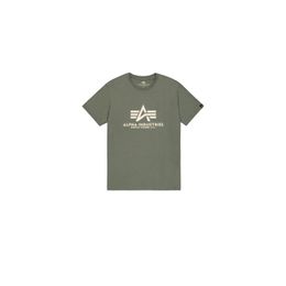 Herren T-Shirt "Basic T-Shirt BL", gr&uuml;n, Gr. S, Alpha Industries, Obermaterial: 100% Baumwolle, Shirts