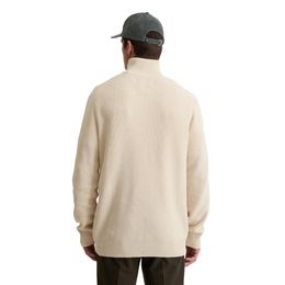Marc O'Polo MARC O'POLO Herren Troyer, beige, Gr. M, Strick, Obermaterial: 71% Baumwolle, 19% Schurwolle, 10% Polyamid, Pullover, l&auml;ssiger Bi-Color-Effekt