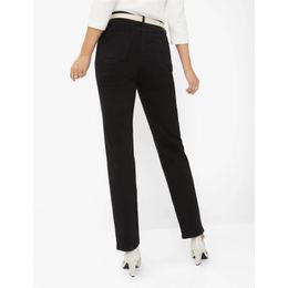Damen 5-Pocket-Jeans "Style PATTI STRAIGHT", schwarz, Gr. 40, RAPHAELA BY Brax, Denim/Jeans, 80% Baumwolle, 11% Lyocell, 8% Elastomultiester, 1%