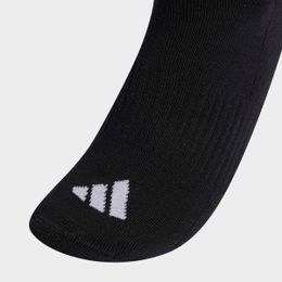 Damen Funktionssocken "3-STREIFEN, KN&Ouml;CHELLANG, MIT POLSTERUNG, 3ER-PACK", adidas Performance, Gr. M, schwarz-wei&szlig;, Obermaterial: 59% Baumwolle, 37%