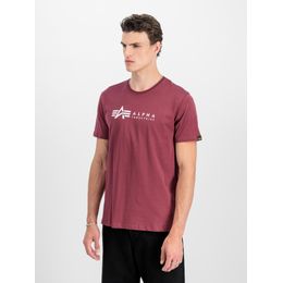 Herren Rundhalsshirt "Label T 2 Pack", bunt, Gr. XXXL, Alpha Industries, unifarben, Single Jersey, Obermaterial: 100% Baumwolle, Shirts