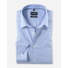 OLYMP Herren Businesshemd "Luxor modern fit", blau, Gr. 42, Web, Obermaterial: 100% Baumwolle, Hemden