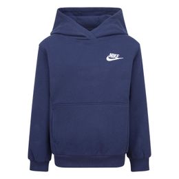 Nike Sportswear M&auml;dchen Kapuzensweatshirt, blau, Gr. 104, Sweatware, Obermaterial: 60% Baumwolle, 40% Polyester, Sweatshirts, mit K&auml;ngurutasche,
