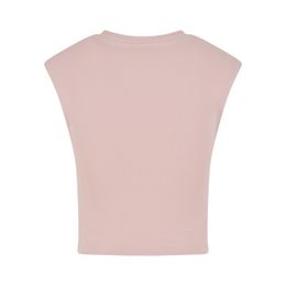 Urban Classics Damen T-Shirt "Urban Classics Ladies Cropped Wrapped Top", rosa, Gr. S, unifarben, 95% Baumwolle, 5% Elasthan, Shirts