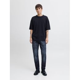 Jack & Jones JACK & JONES Herren Tapered-fit-Jeans "JJIMIKE JJORIGINAL CJ SN", blau, Gr. 38, Abriebeffekte, Denim/Jeans, Obermaterial: 99% Baumwolle, 1% Elasthan,