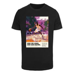 T-Shirt MisterTee "MisterTee Every Step Counts Tee", Jungen, Gr. XL, schwarz, 100% Baumwolle, bedruckt, normal, Rundhals, Shirts T-Shirt