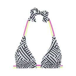 Buffalo Damen Triangel-Bikini-Top "Gioletta", schwarz-wei&szlig;, Gr. 38, bedruckt, gemustert, Obermaterial: 83% Polyamid, 17% Elasthan. Futter: 100%