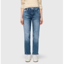 MAC Damen 5-Pocket-Jeans "STRAIGHT", blau, Gr. 38, Denim/Jeans, Obermaterial: 99% Baumwolle, 1% Elasthan, Jeans, mit Stretch