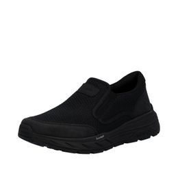 Rieker Herren Slip-On Sneaker, Gr. 45schwarz, Lederimitat, Textil, unifarben, Schuhe, Slipper, Schlupfschuh, Halbschuh, Freizeitsneaker mit Gummiz&uuml;ge
