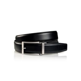 MONTI Herren Lederg&uuml;rtel, schwarz, Gr. 105, Obermaterial: 100% Rindsleder, G&uuml;rtel, 3,5 cm breit, Klassisch-Business, Automatikschlie&szlig;e - Passt immer