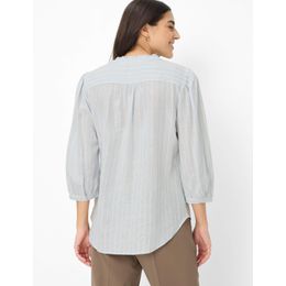 Brax Damen Klassische Bluse "Style VIOLET", blau, Gr. 46, Web, 55% Leinen, 44% Viskose, 1% Metallfaser, Blusen