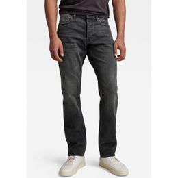 G-Star Raw G-STAR Herren Straight-Jeans "Mosa Straight", schwarz, Gr. 30, Denim/Jeans, Obermaterial: 99% Baumwolle, 1% Elasthan, Jeans, mit hellen N&auml;hten